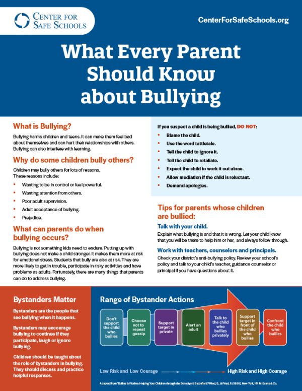 Bullying Prevention Resources - Center for Safe Schools